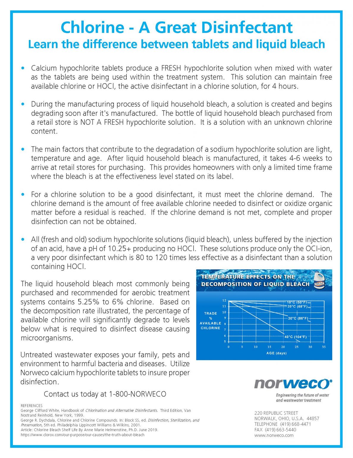 Chlorine - A Great Disinfectant - Norweco